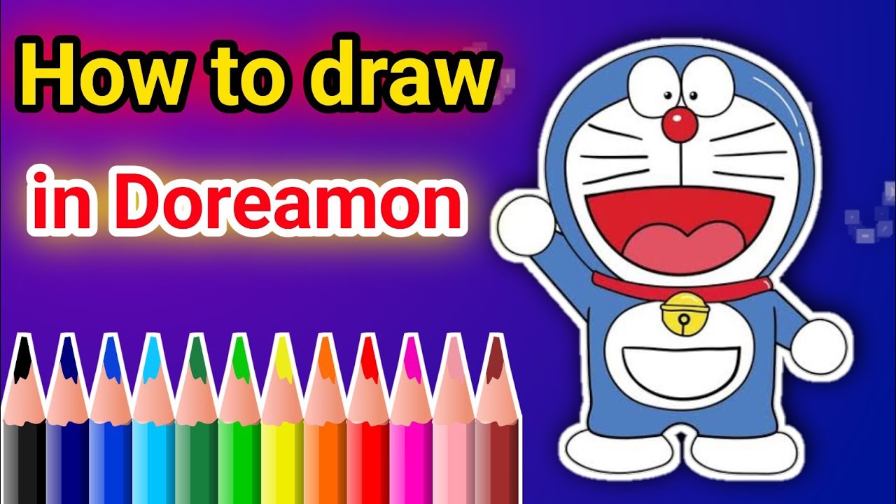 How to draw doreamon || #drawing #cartoon || #howtodraw #cartoon || # ...