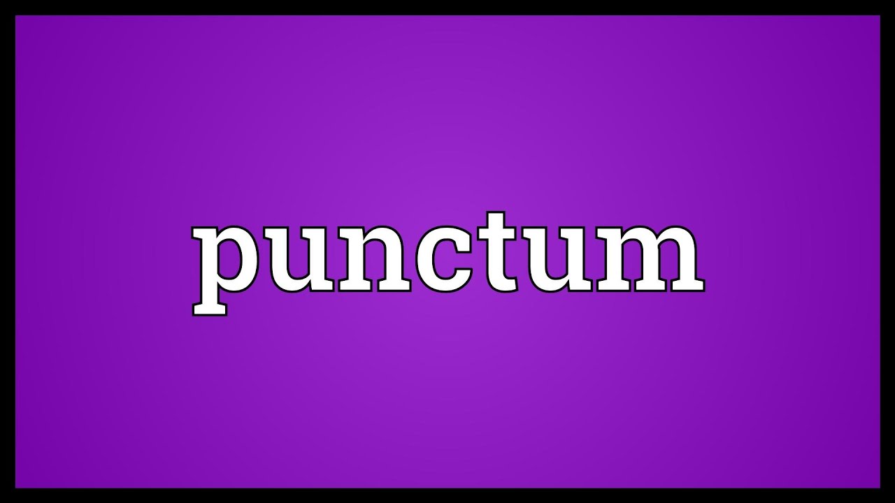 Punctum Meaning - YouTube
