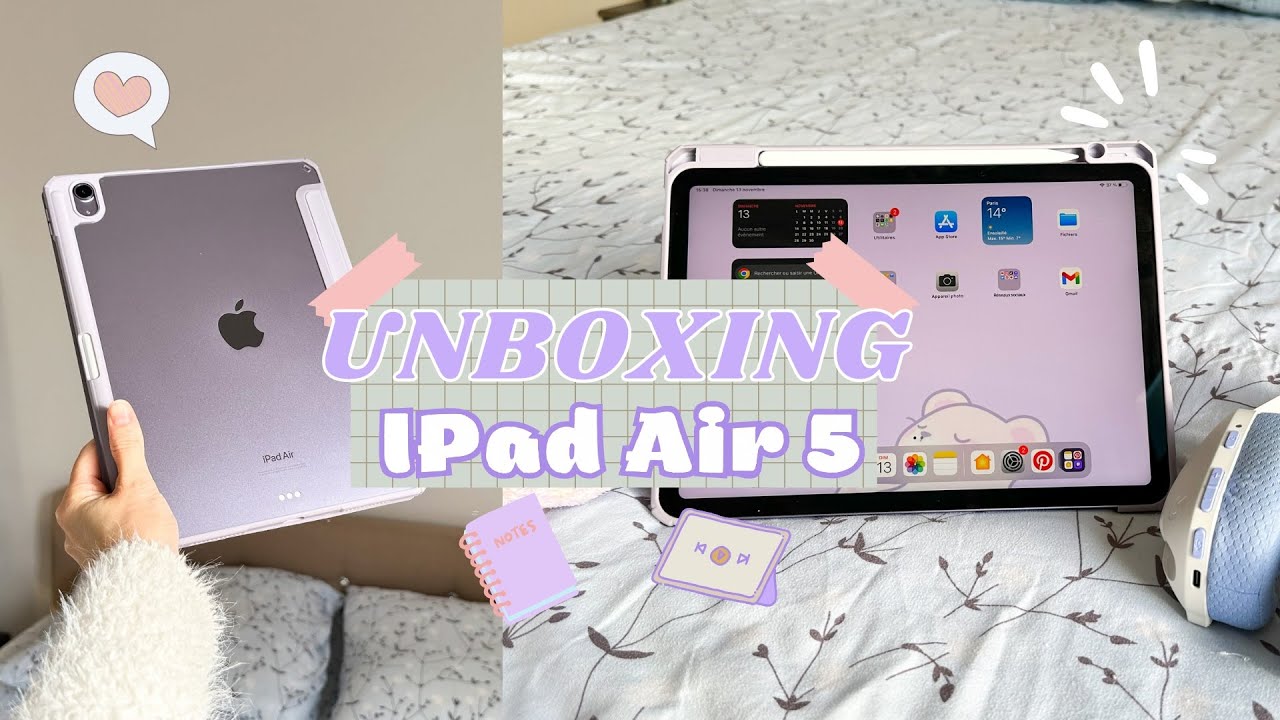 UNBOXING IPAD AIR 5 VIOLET + pencil et accessoires en français 💜 - YouTube