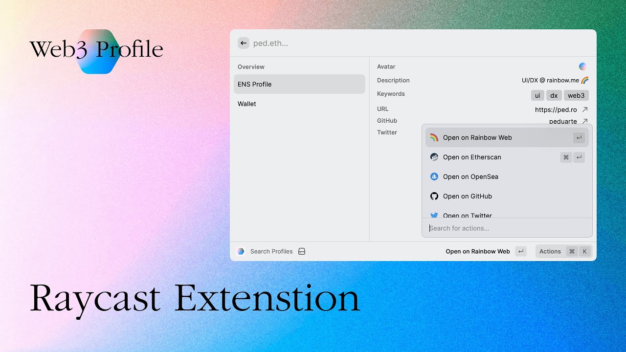 Web3 Profile for Raycast - YouTube