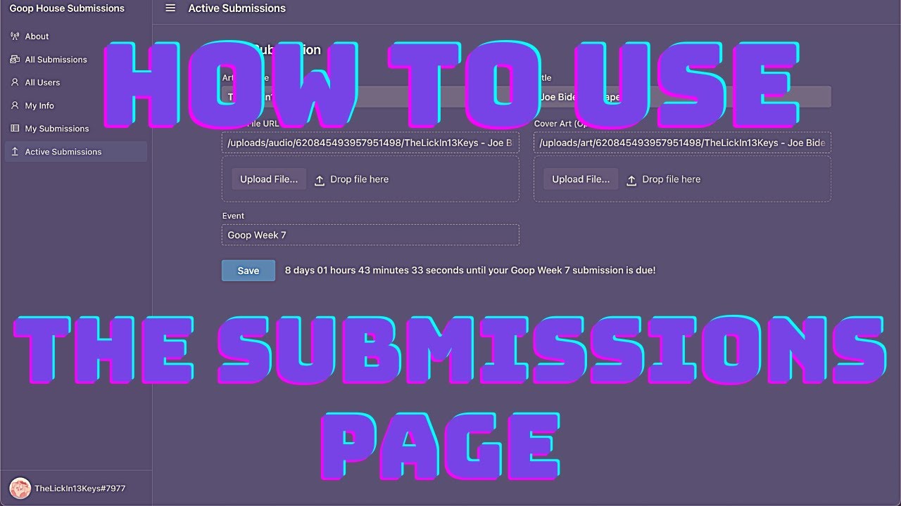 How to use the GOOP House Submissions Page (Version 1.3) - YouTube