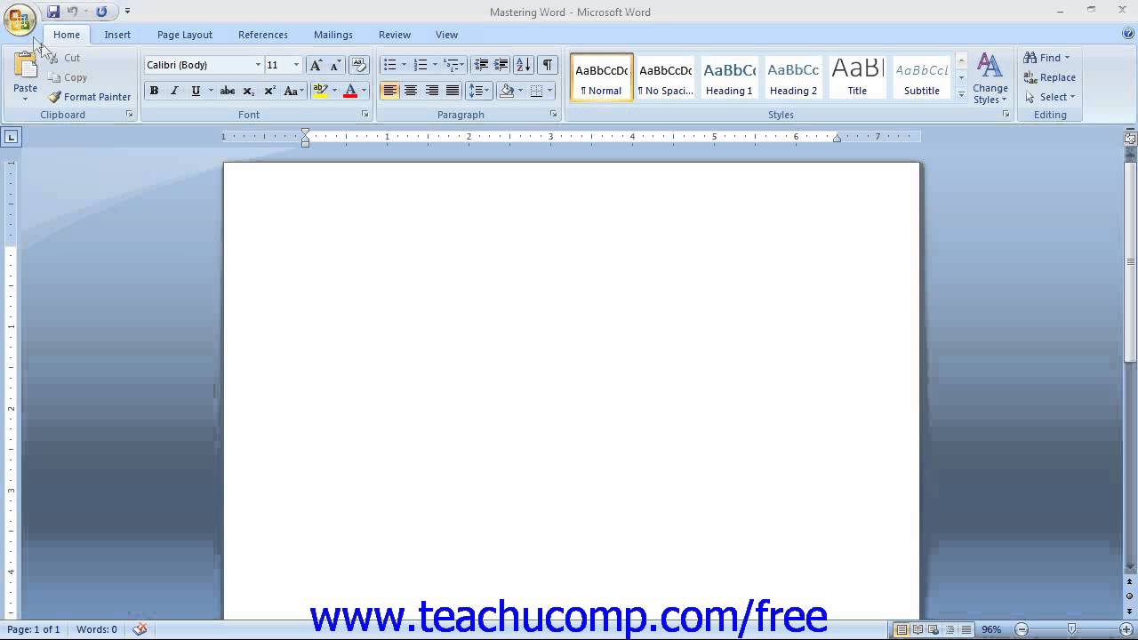 Word 2007 Tutorial Using Templates-2007 Microsoft Training Lesson 8.2 ...