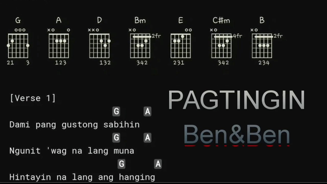 Pagtingin by Ben&Ben - Chords & Lyrics - YouTube