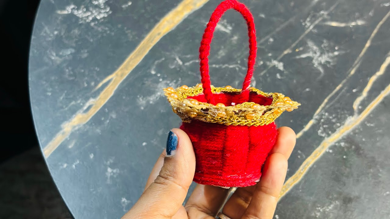 How to make basket / basket by paper cup / recycle craft - YouTube