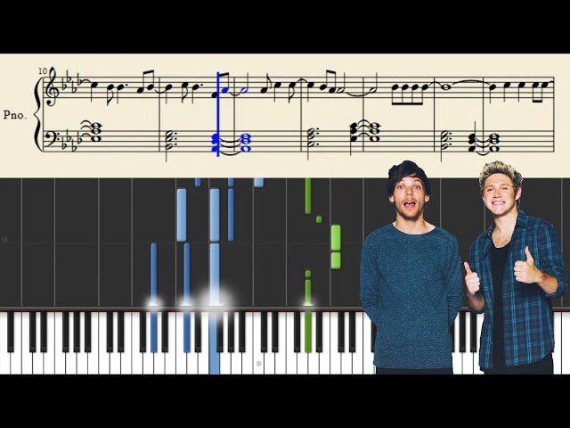 One Direction Piano Sheet Music With Letters