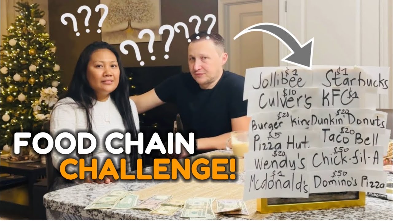 FILIPINA&AMERICAN Couple FOOD CHAIN CHALLENGE #afam #couplecomedy # ...