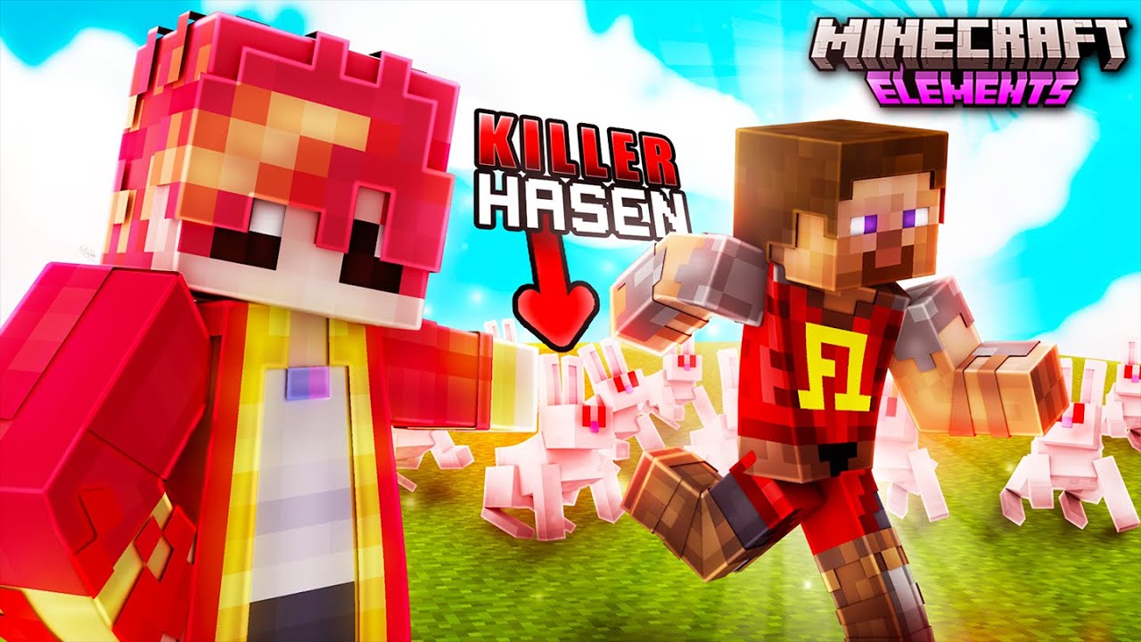 Ich TROLLE @Crocodileandy mit 100 KILLER HASEN | MINECRAFT ELEMENTS ...