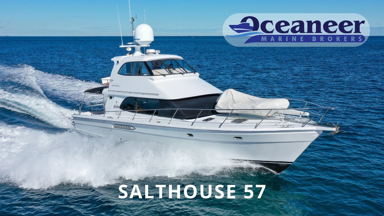 2003 Salthouse 57 Flybridge FOR SALE @ Oceaneer Marine Brokers - YouTube