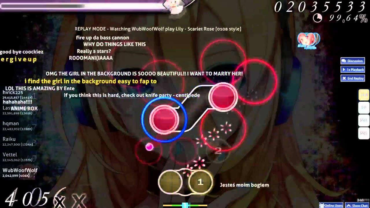 osu! | Lily - Scarlet Rose | WubWoofWolf Replay - YouTube