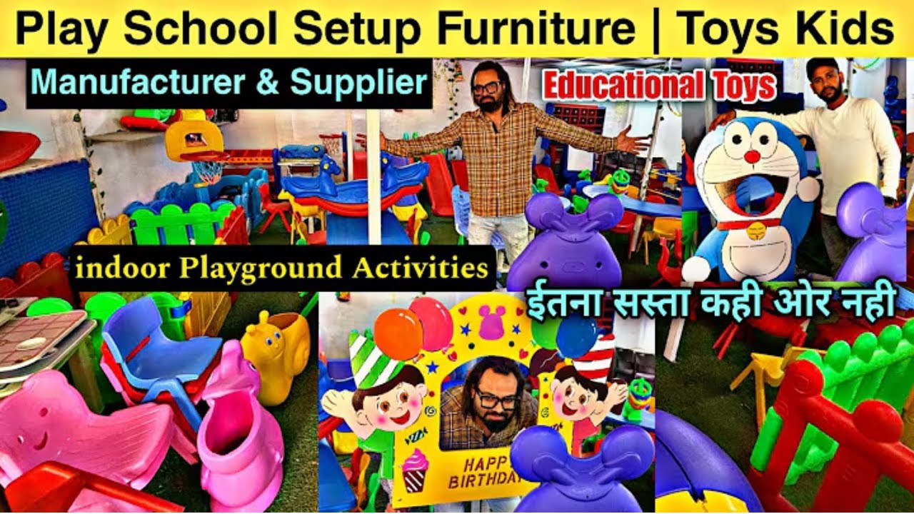 Rudram International Fancy Play School Furniture Setup & Indoor Toys ...