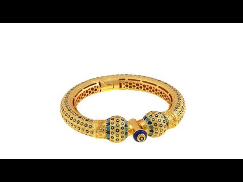 Asa Jewelry Blue and Green Enamel Goldtone Bracelet - YouTube
