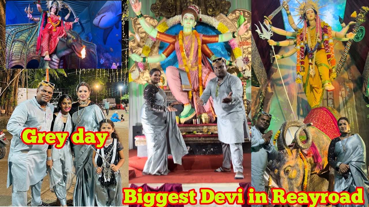 Day to Grey colour of Navratri | visited biggest devi at ReayRoad ...