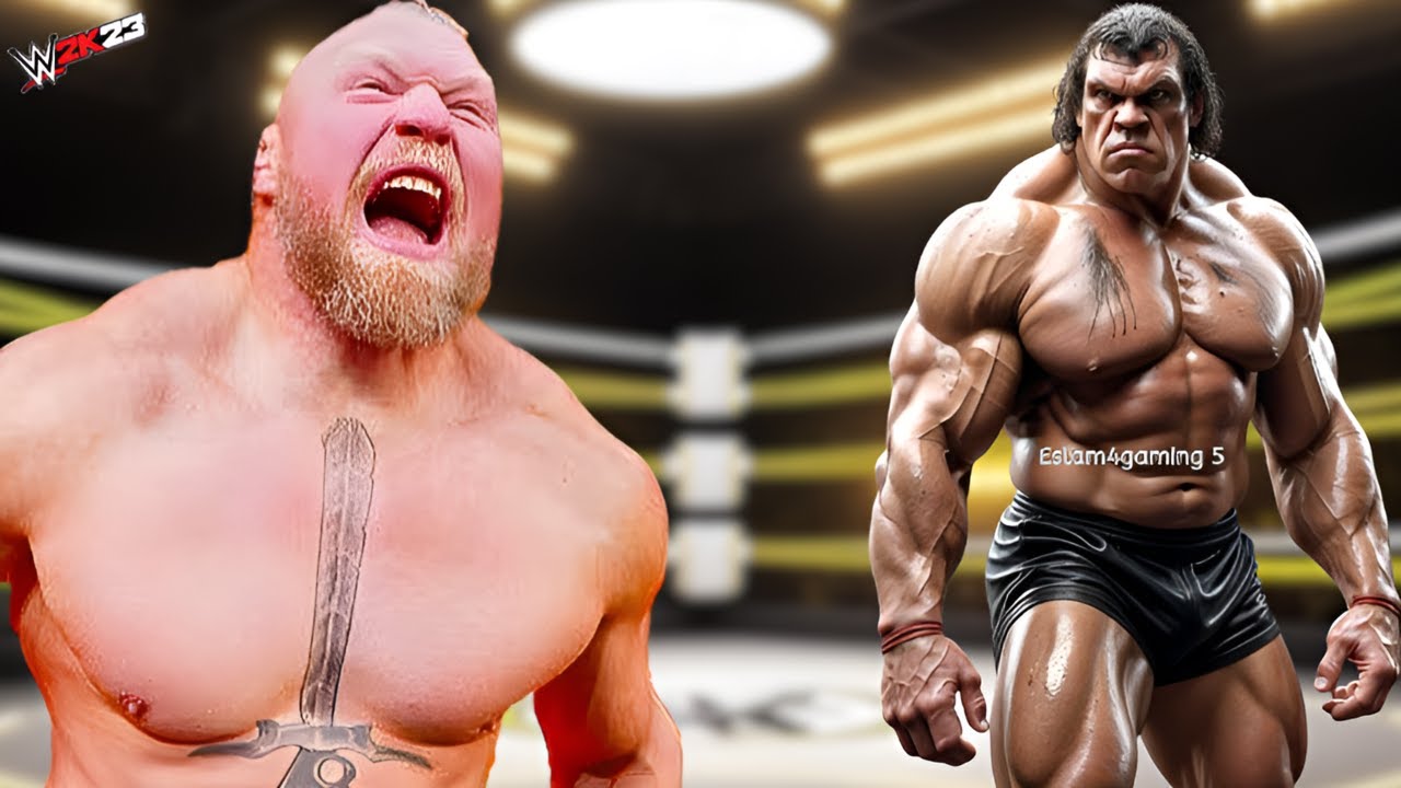 Wrestling Match - Brock Lesnar vs Andre The Giant | Iron Man Match 2023 ...
