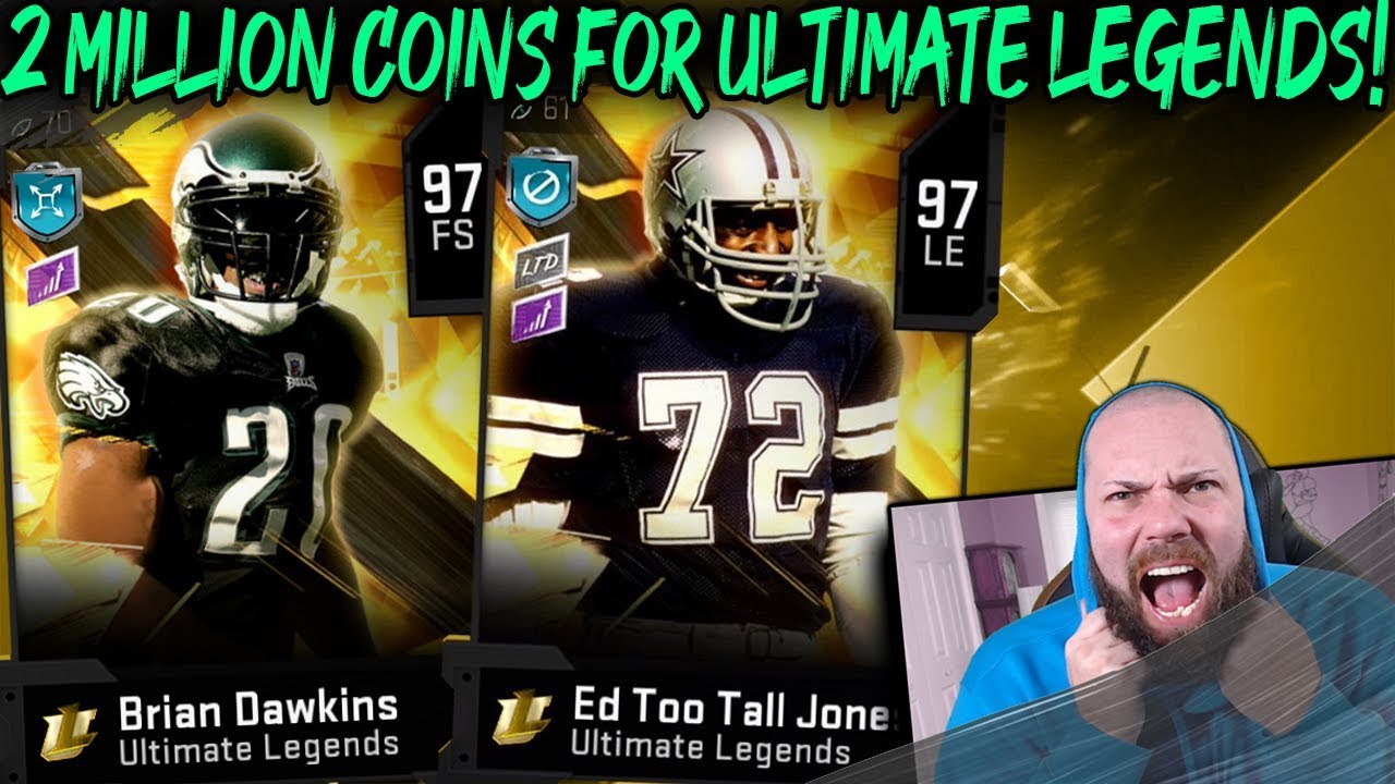 2 MILLION COIN PACK OPENING FOR ULTIMATE LEGENDS! [MADDEN 20 ULTIMATE ...