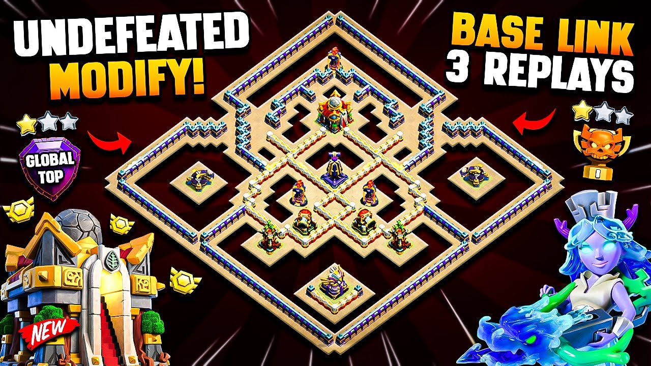 Best TH16 Base Link with 3 Replays ONLY 1 STAR Town Hall 16 Layout ...