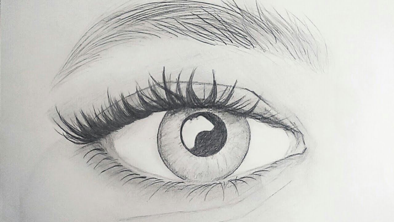 como dibujar un ojo facil para principiantes - YouTube