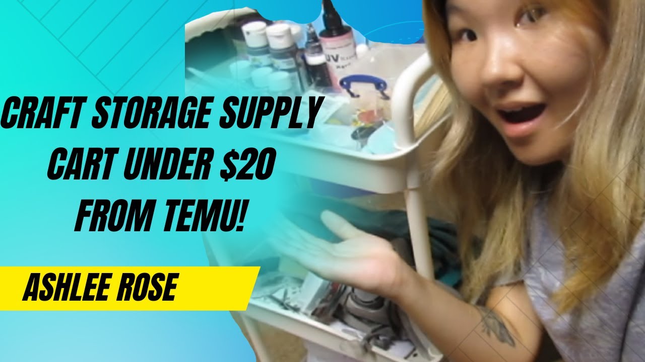 Craft Supply Storage Cart From Temu Under $20! - YouTube
