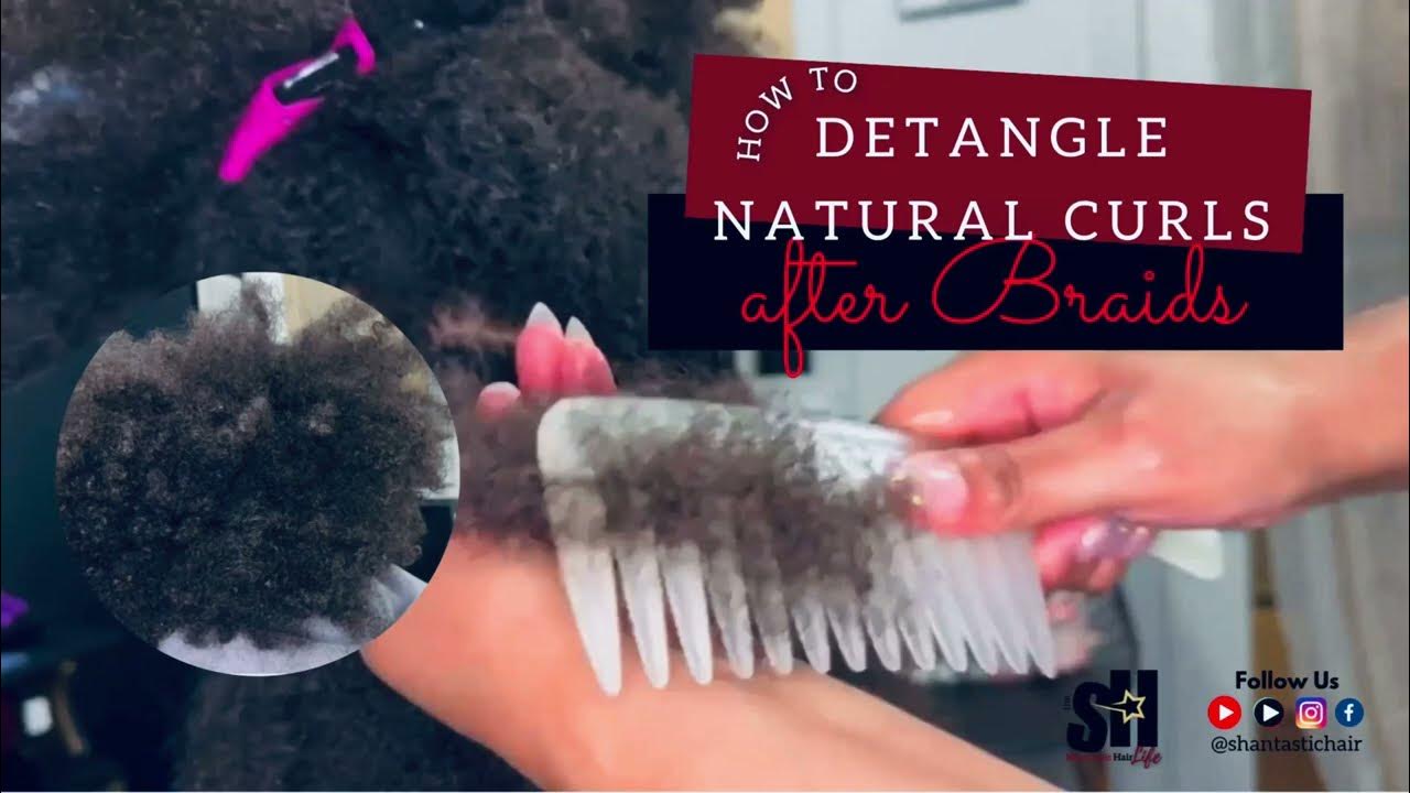 Detangling Hair After Braids - YouTube