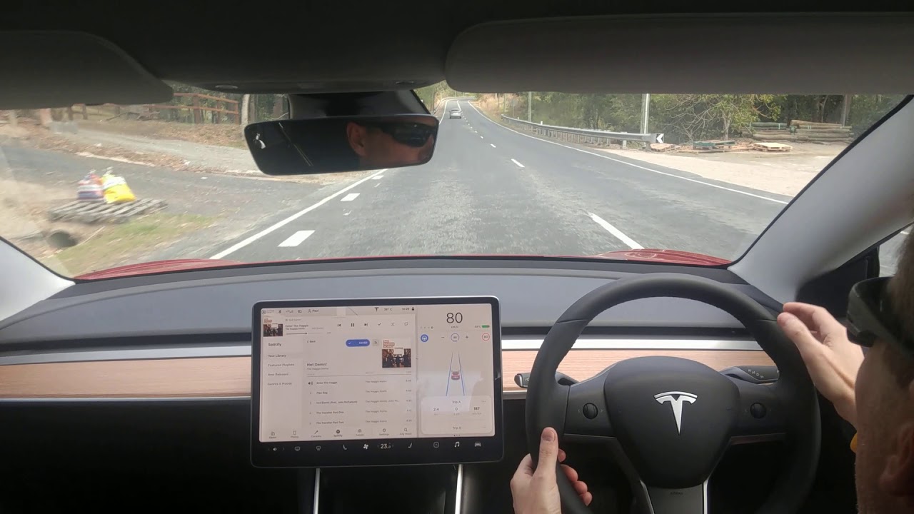 Tesla Model 3 - Mount Glorious Road - Enhanced Autopilot - Auto Driving ...