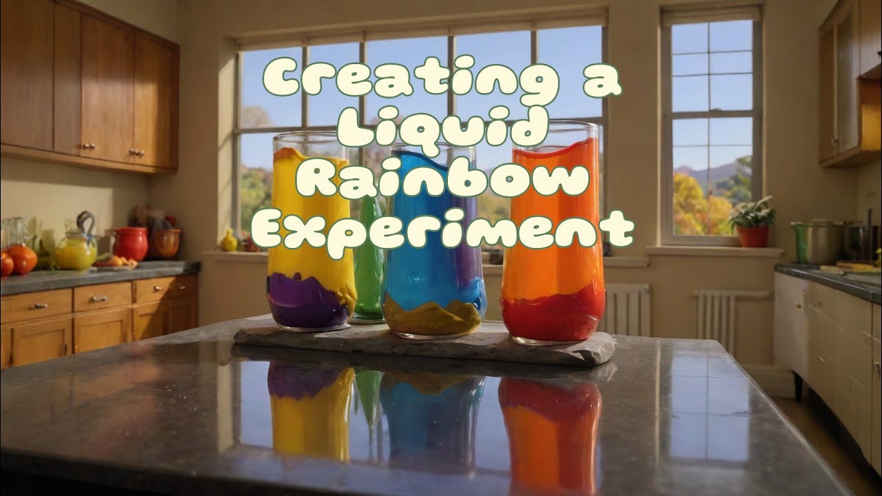 creating a liquid rainbow experiment - YouTube