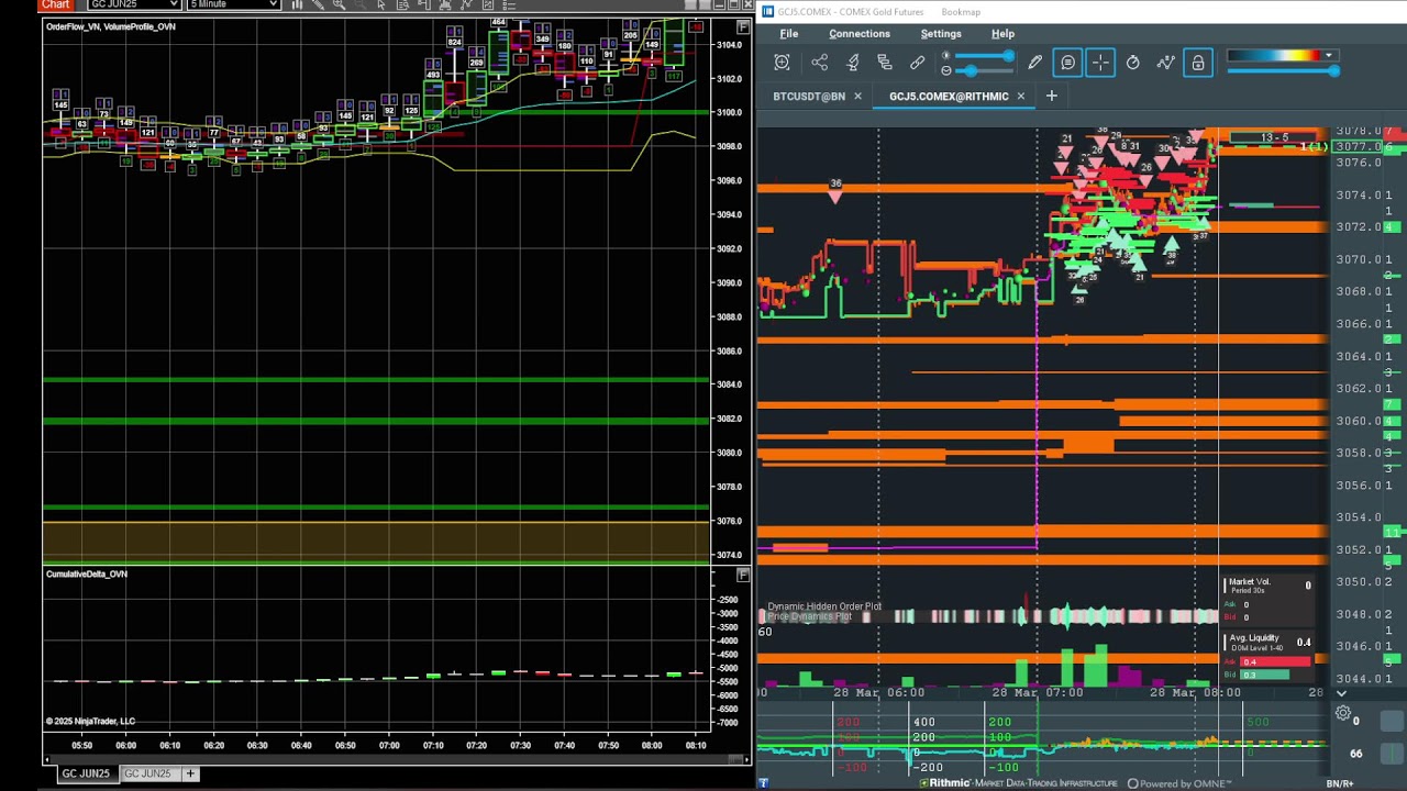 LIVE Trader GOLD Bookmap OrderFlow - YouTube