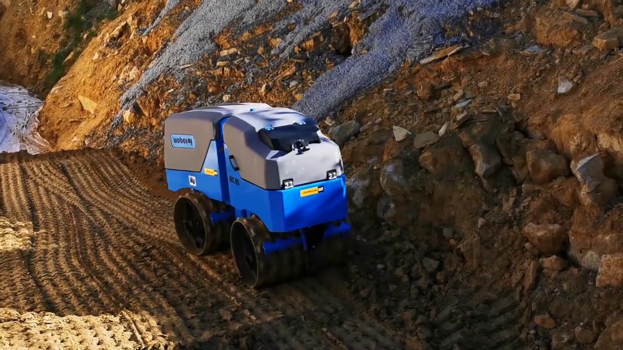 Weber MT MC 85 - Filling a trench - YouTube