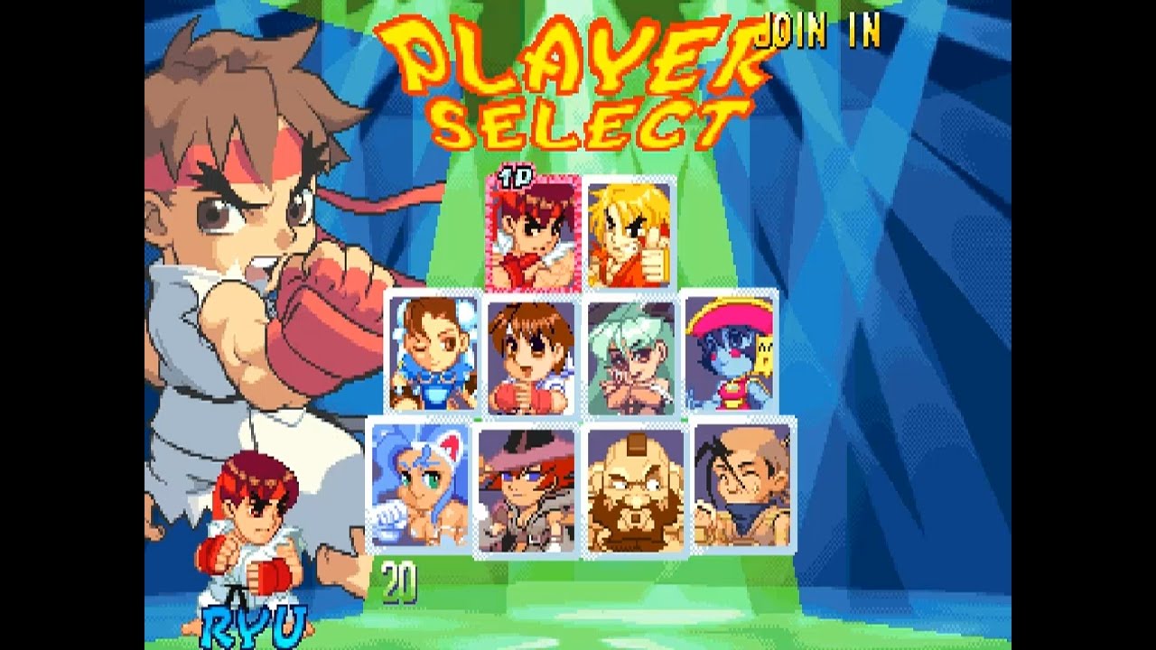 CPS2 Super Gem Fighter Mini Mix - Ryu - YouTube