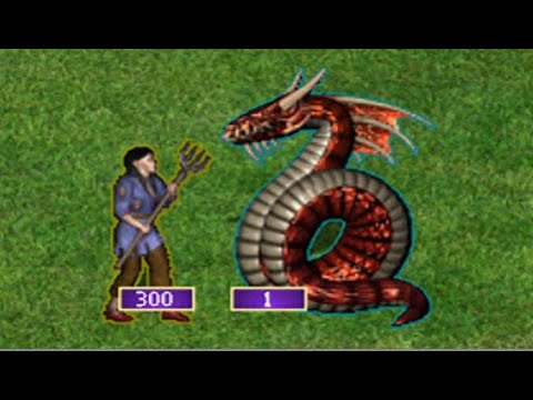 HEROES 3 - 300 PEASANTS vs 1 HASPID - YouTube