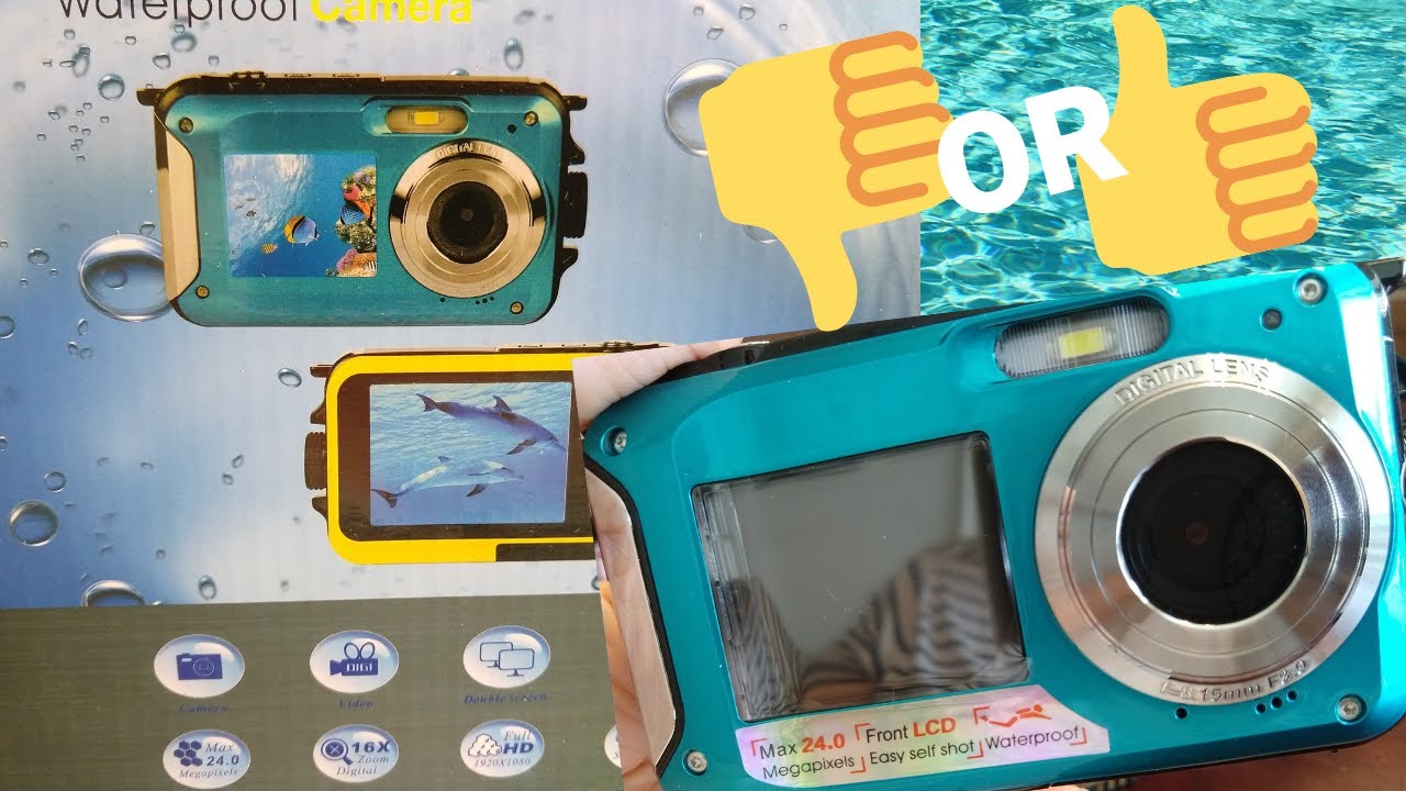 Waterproof HD Dual Screen Camera Review/ Amazon Unboxing - YouTube