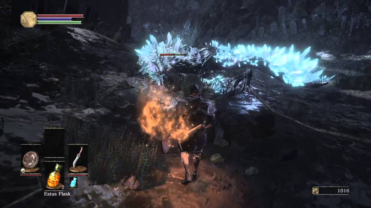 DARK SOULS III - Blue Ice Lizard [Dagger Only] - YouTube