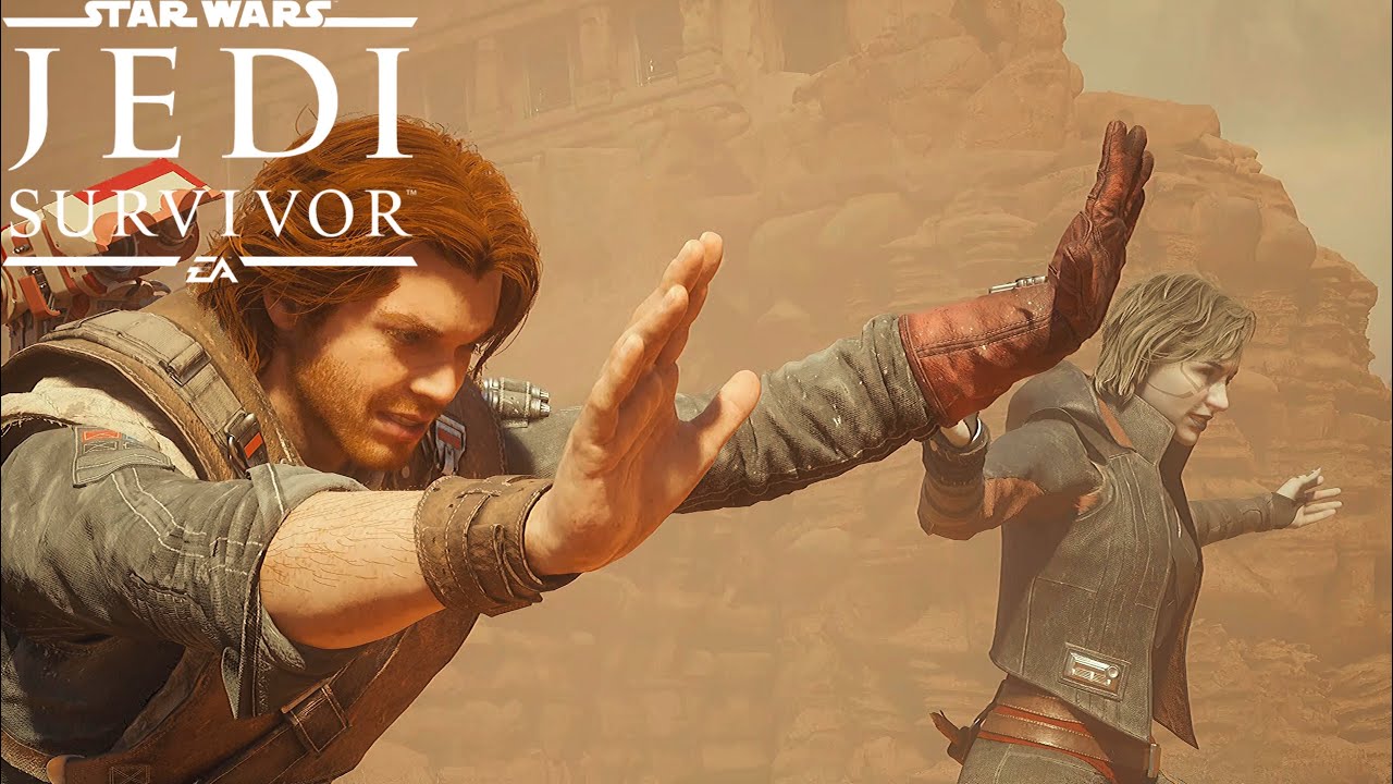 Cal and Merrin Kiss and Jumping Fight Scene Star Wars Jedi Survivor (4K ...