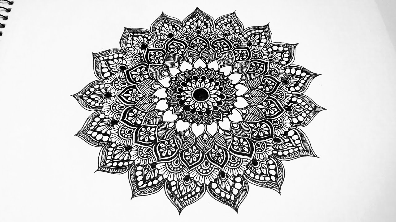 How To Draw Mandala Art For Beginners | Mandala Art | Full Circle ...