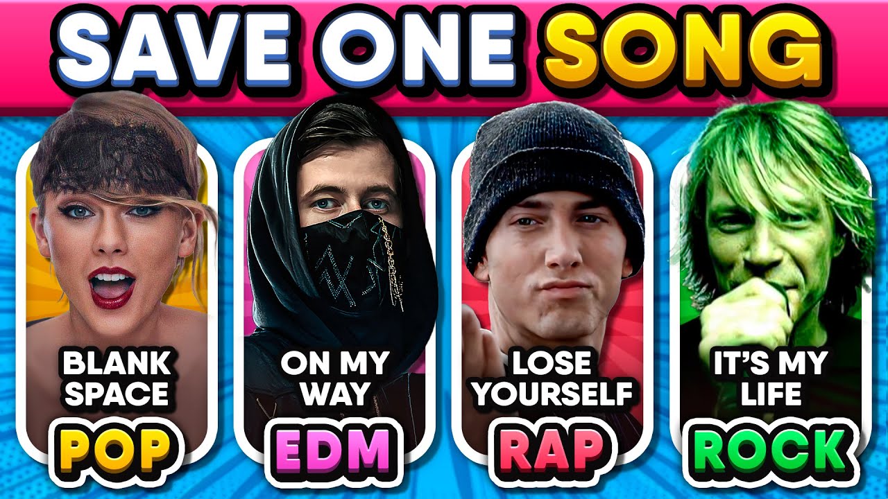 POP vs EDM vs RAP vs ROCK: Save One Song | Music Quiz 😺 - YouTube