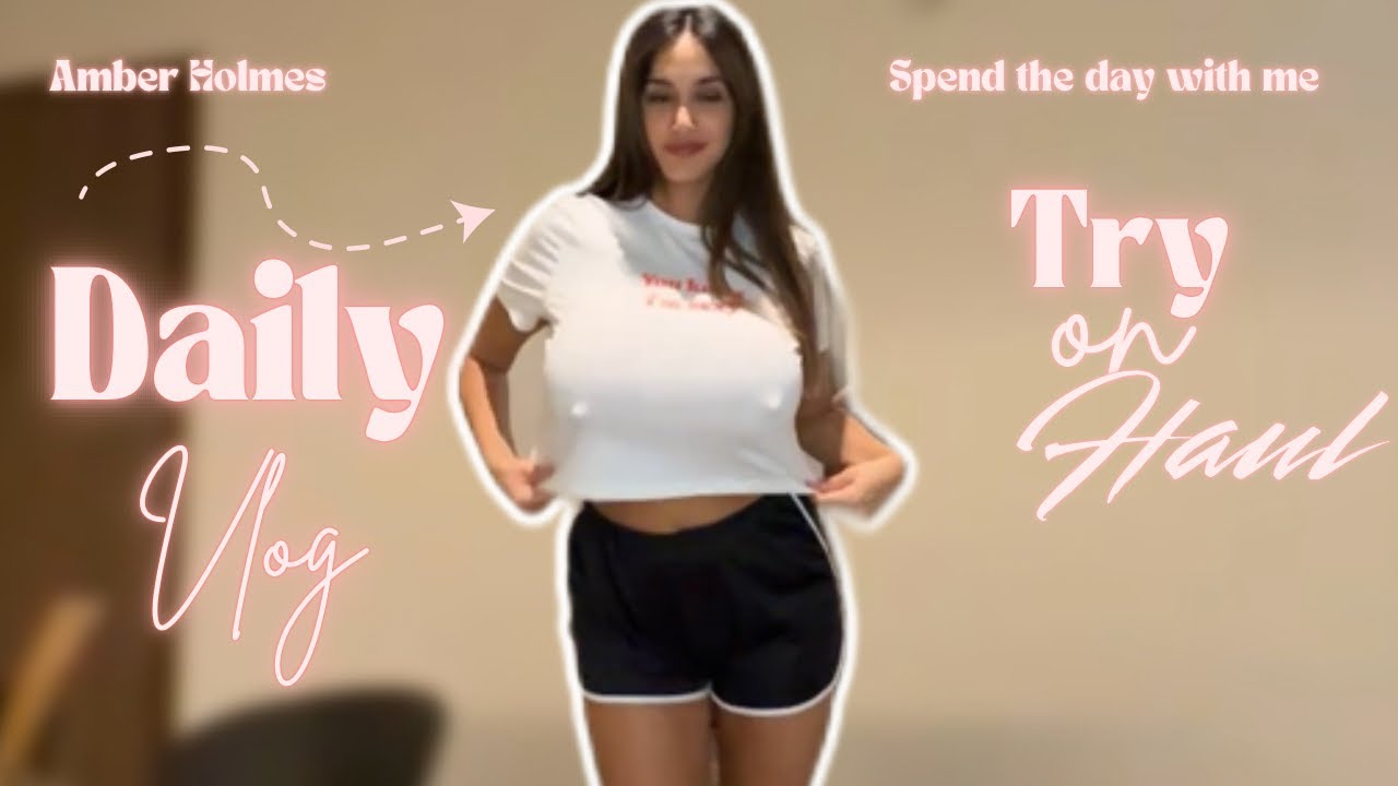 4K Transparent White Crop Top Try on Haul with Amber | See Through 🥵 ...