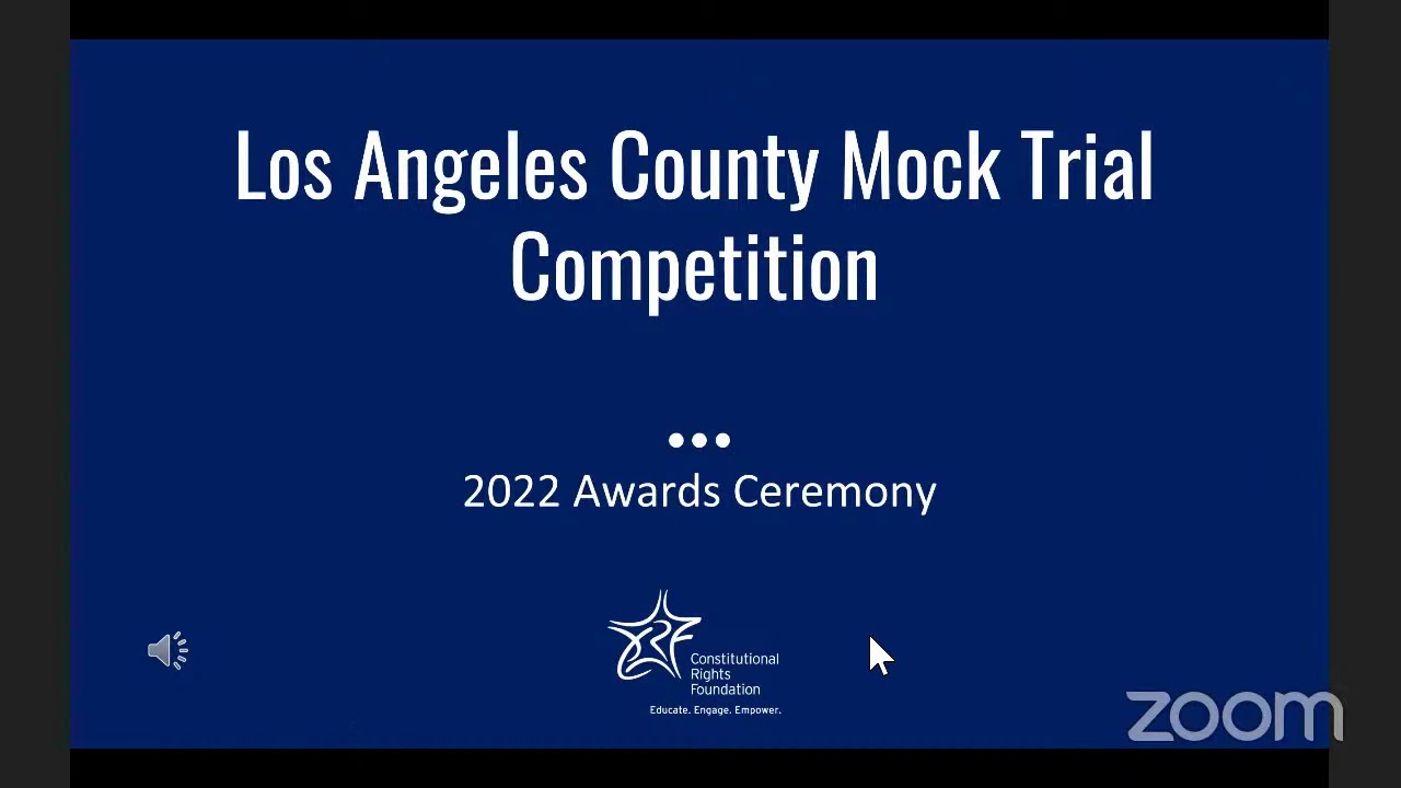 2022 Los Angeles County Mock Trial - Awards Ceremony - YouTube