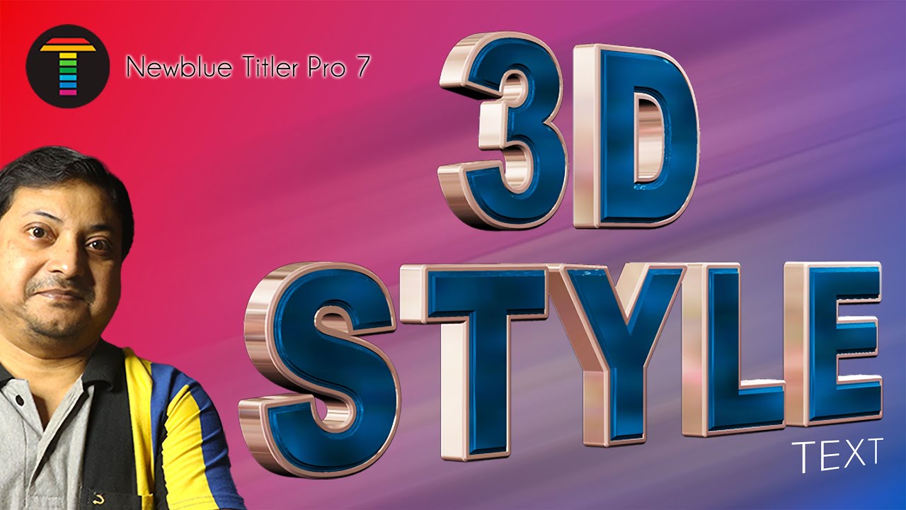 How to create 3D text and apply effects in Newblue Titler Pro - YouTube