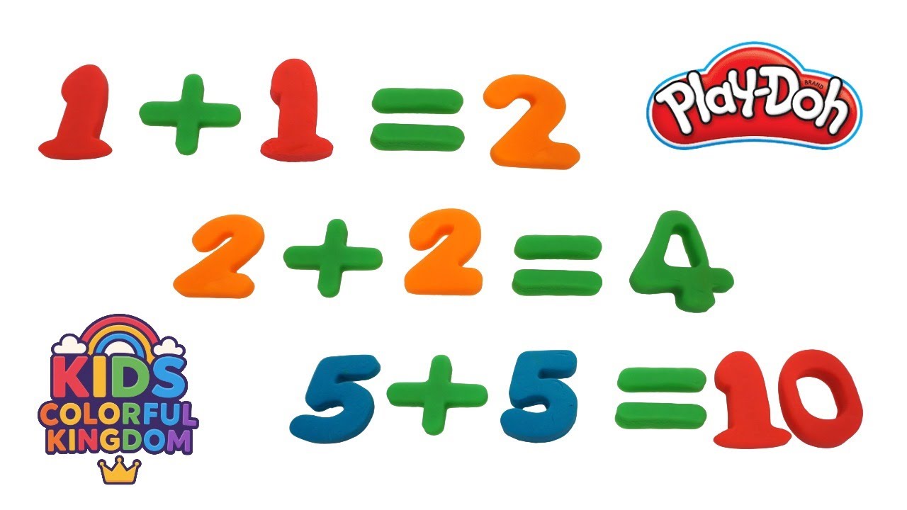 Basic Math Addition for Kids | Fun Learning Activity with Play Doh ...