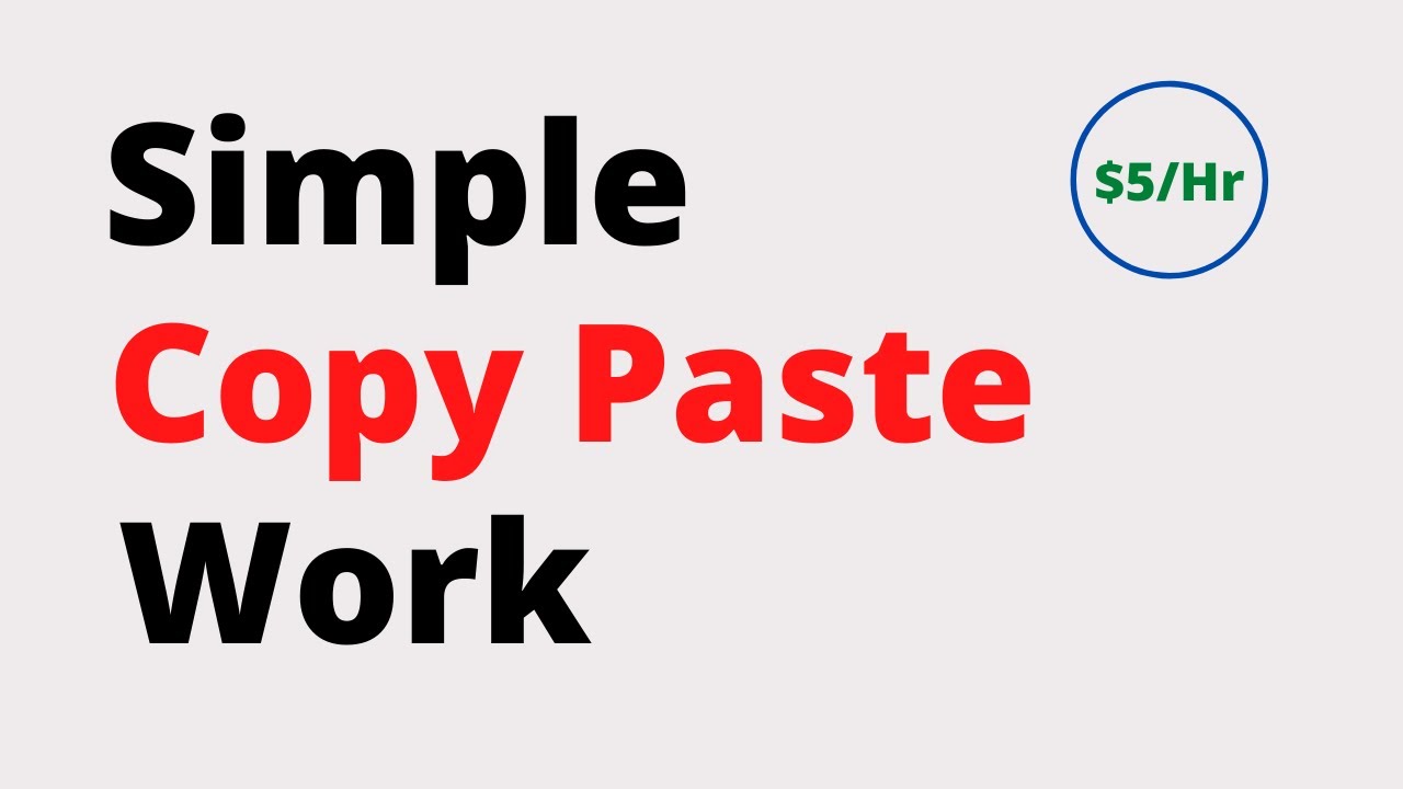 Simple Copy Paste Data Entry Work For Beginners | Make money Online ...