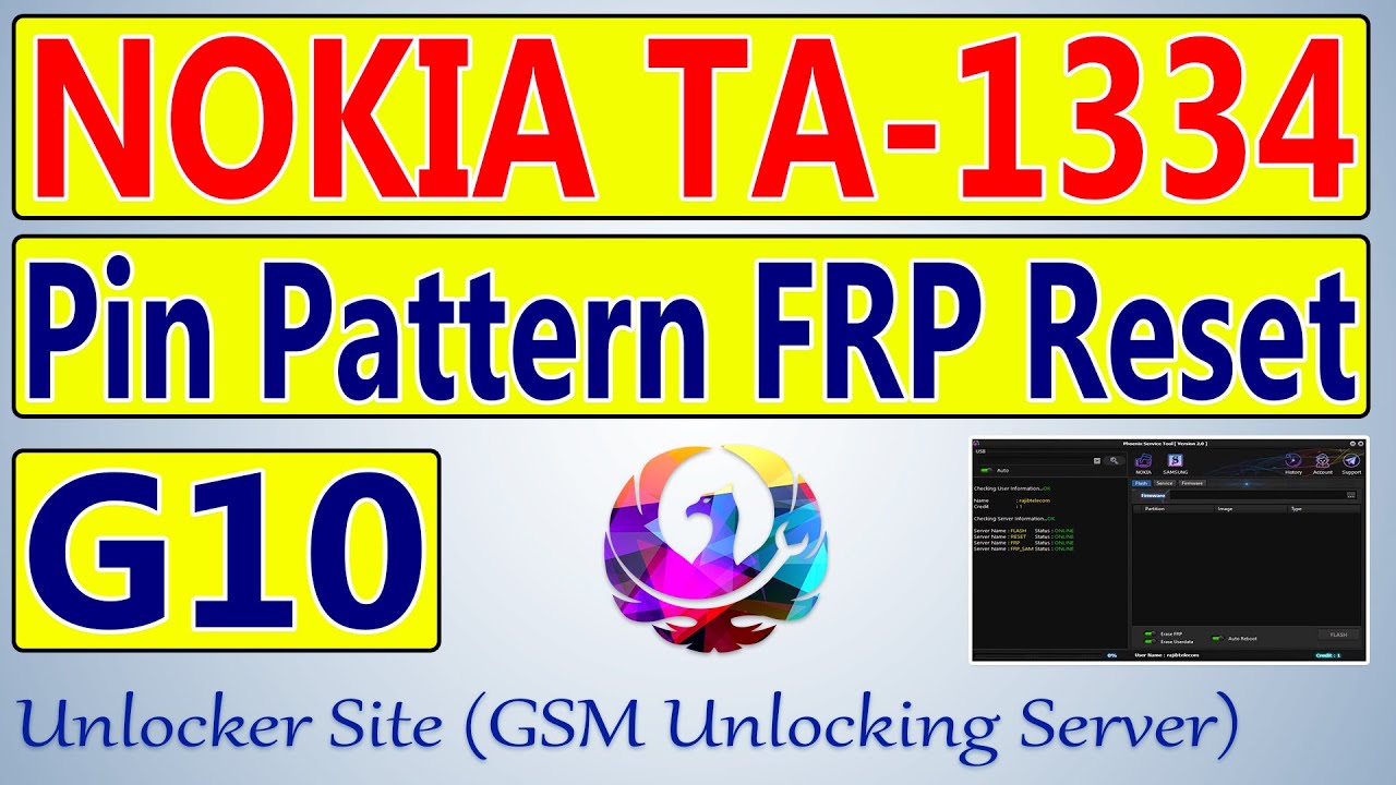 Nokia G10 (TA-1334) Pin Pattern FRP Lock Remove | Hard Reset One Click ...