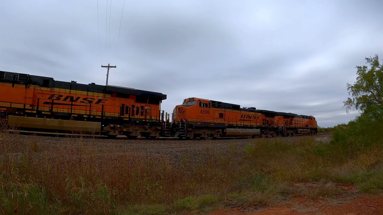 Westbound BNSF 5941/4596/8329, Mixed Freight Train, "Red Rock Sub ...