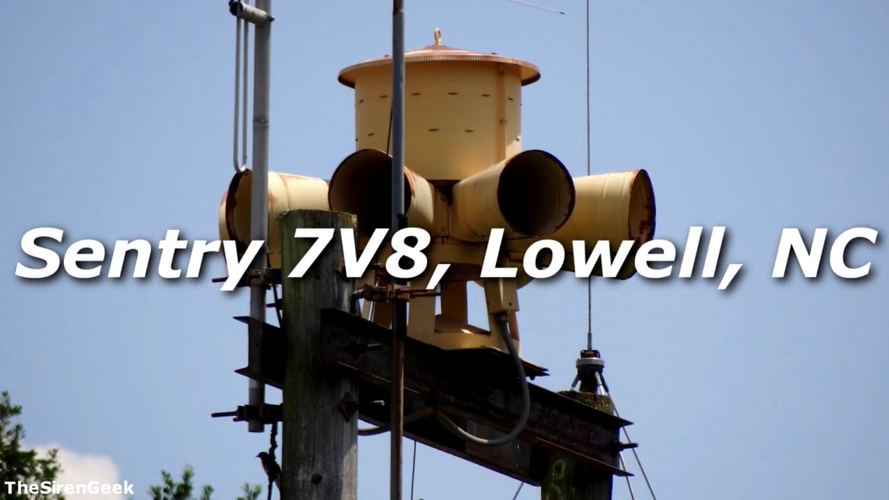 Sentry 7V8 Special Siren Test - Alert & Growl - Lowell, NC - YouTube