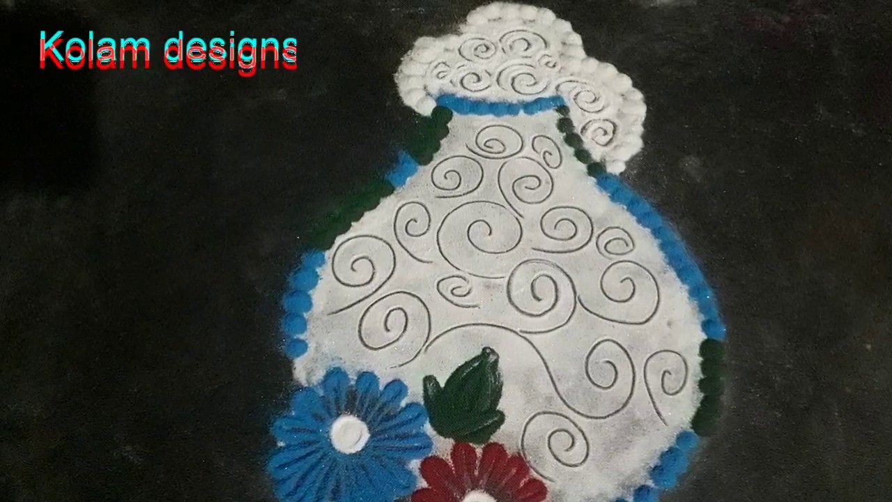 Easy Pongal Pot Rangoli - YouTube