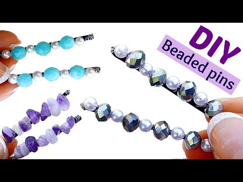 How To Make Beaded Bobby Pins I DIY Cute Hair Accessoires With Bobby Pins I Hair Pins Tutorial