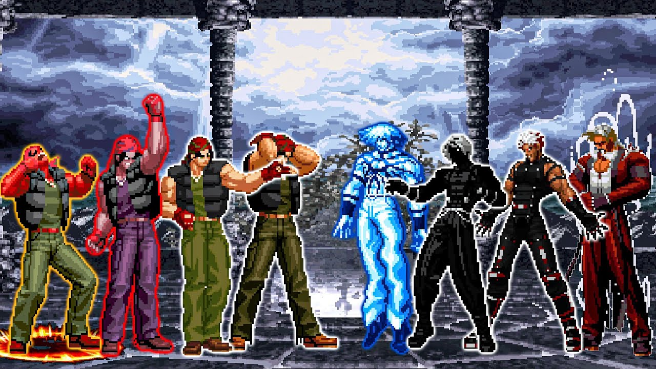 KOF Mugen - Ralf Jones Team vs STRONGEST Bosses Team - YouTube