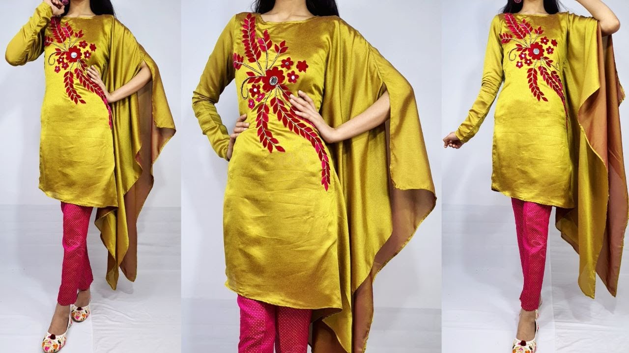 High Low Kaftan Dress Design Cutting And Stitching/ One side kaftan ...