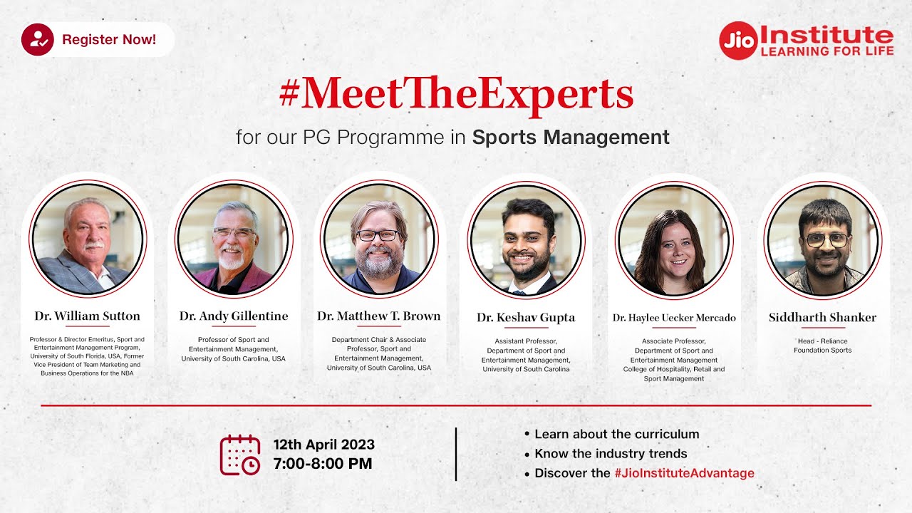 Meet the Experts for our PG Programme in Sports Management - YouTube