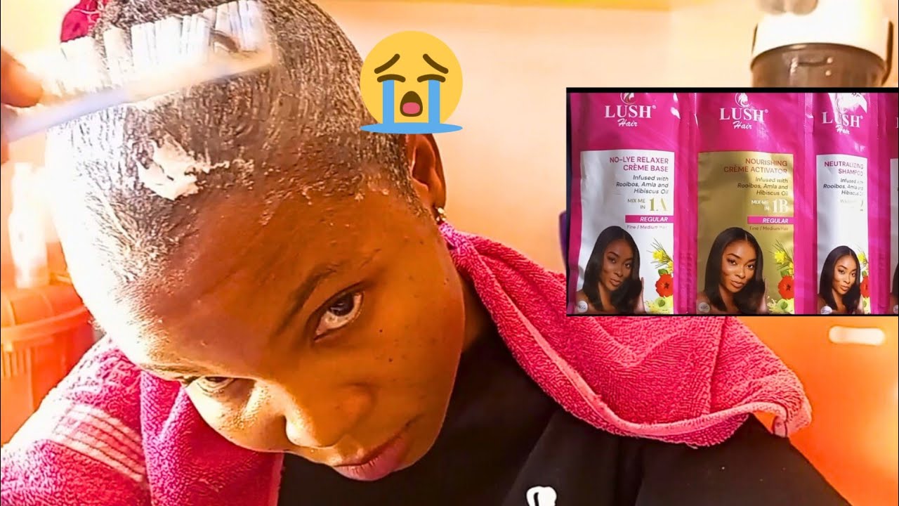relaxer day vlog Nigeria salon experience 😭 lush relaxer - YouTube