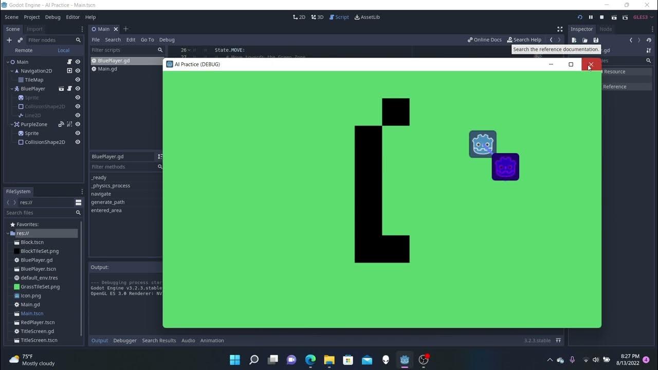 Godot 2D: Navigation2D: Highlighting Path Movement - YouTube