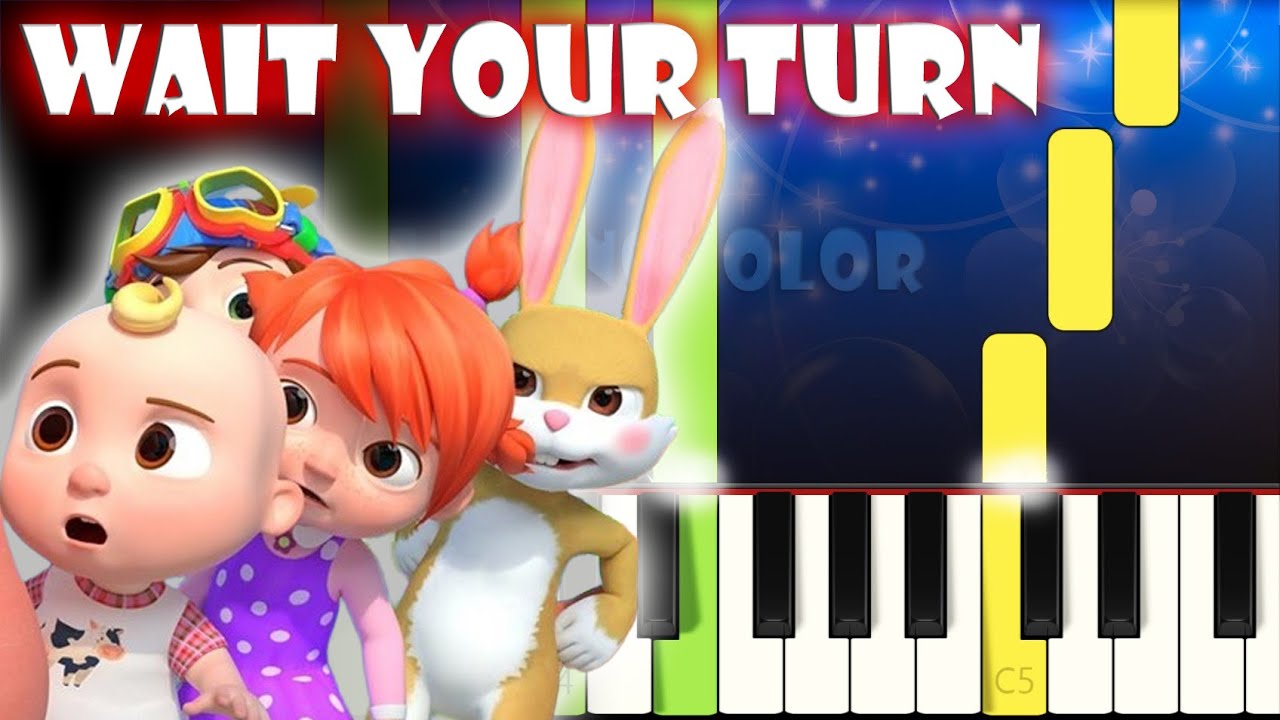 Wait Your Turn - Cocomelon Nursery Rhymes | Piano Tutorial | Karaoke ...