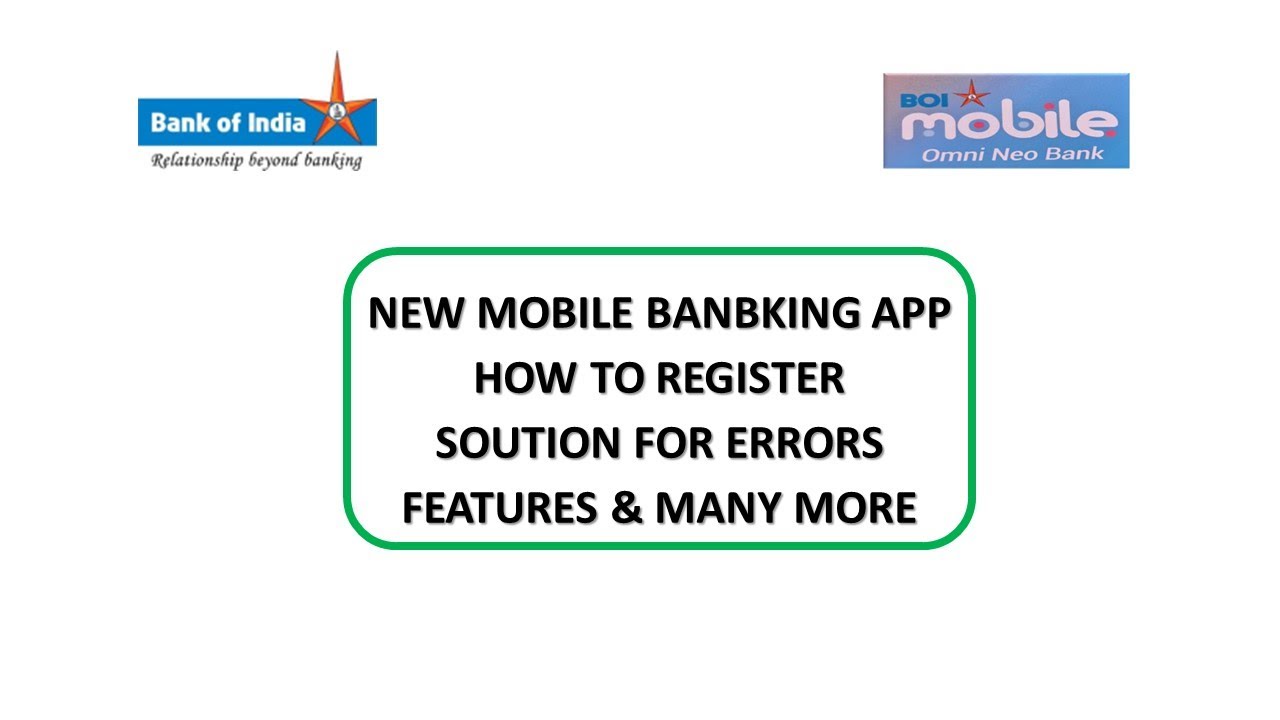 Bank of India Mobile Banking Registration Tutorial#118 #User Guide #boi ...